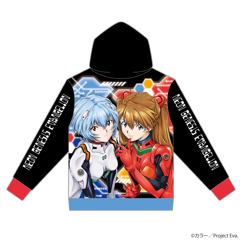 EVA STOREオリジナル ジップアップパーカー／NEON GENESIS EVANGELION PLUG SUIT REI＆ASUKA ...