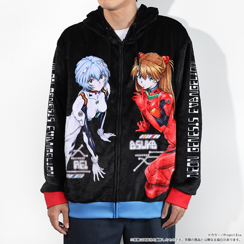 EVA STOREオリジナル ジップアップパーカー／NEON GENESIS EVANGELION PLUG SUIT REI＆ASUKA ...