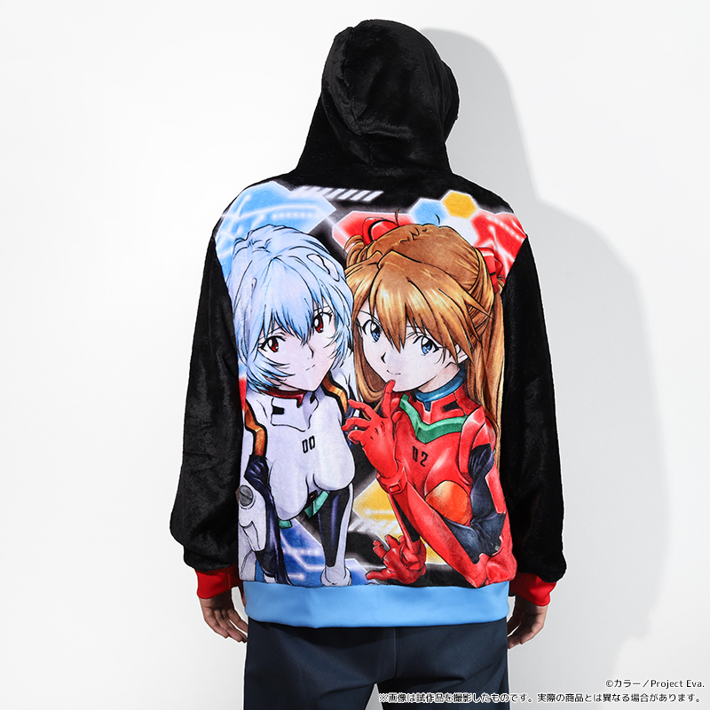 EVA STOREオリジナル ジップアップパーカー／NEON GENESIS EVANGELION PLUG SUIT REI＆ASUKA ...